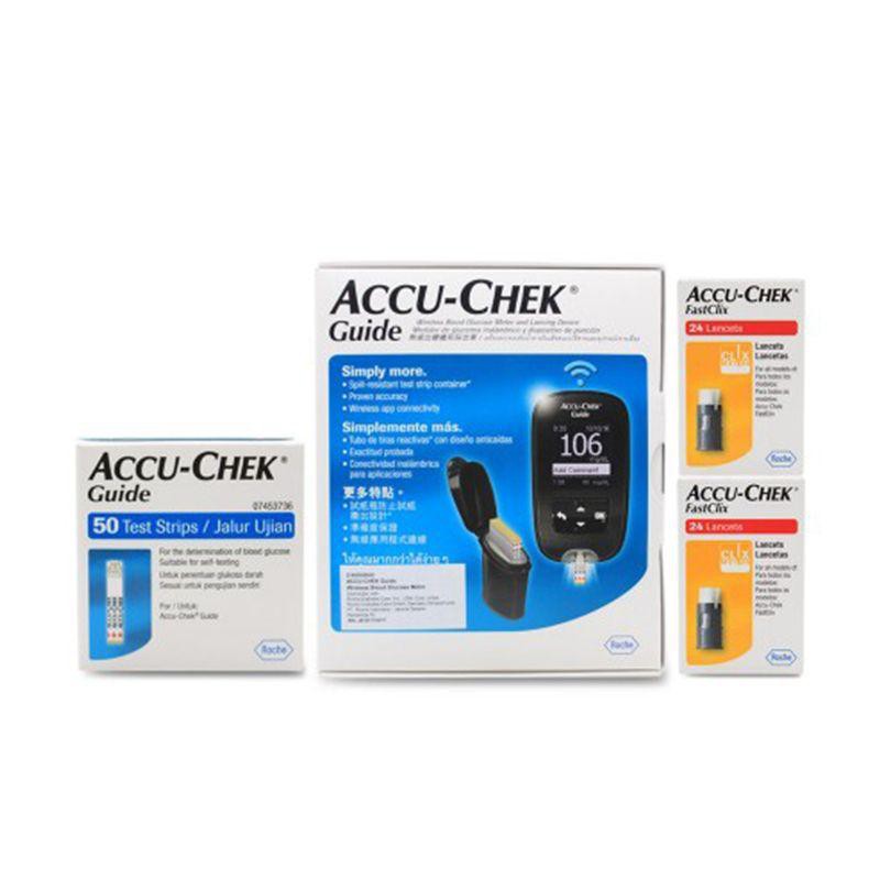 Jual Accu-Chek Guide Meter + Strip + Jarum | Shopee Indonesia