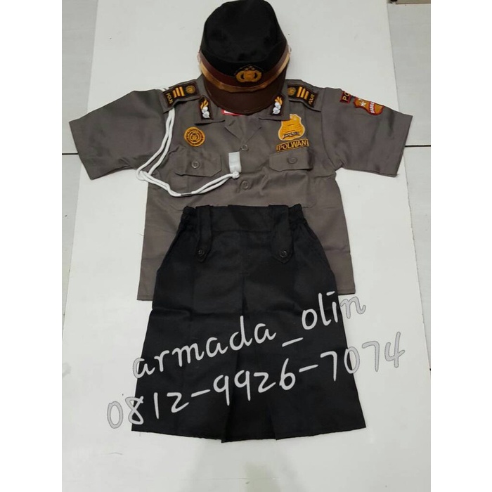 Jual Seragam Anak Polwan No 2 - 4 / Baju Anak Karnaval Polwan 090 ...