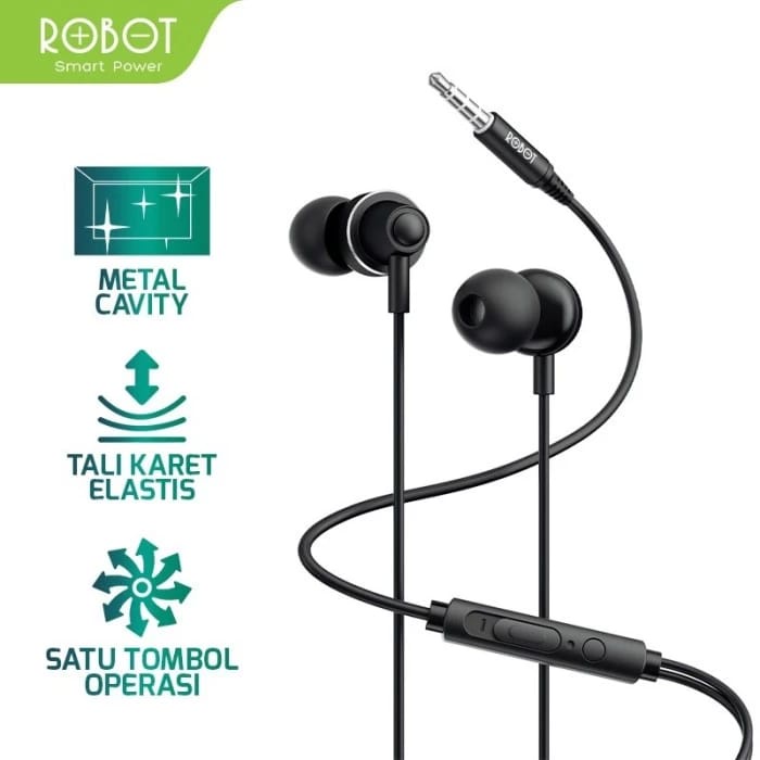 Jual ROBOT RE240s Headset Earphone Sound Quality With Smart Control ...