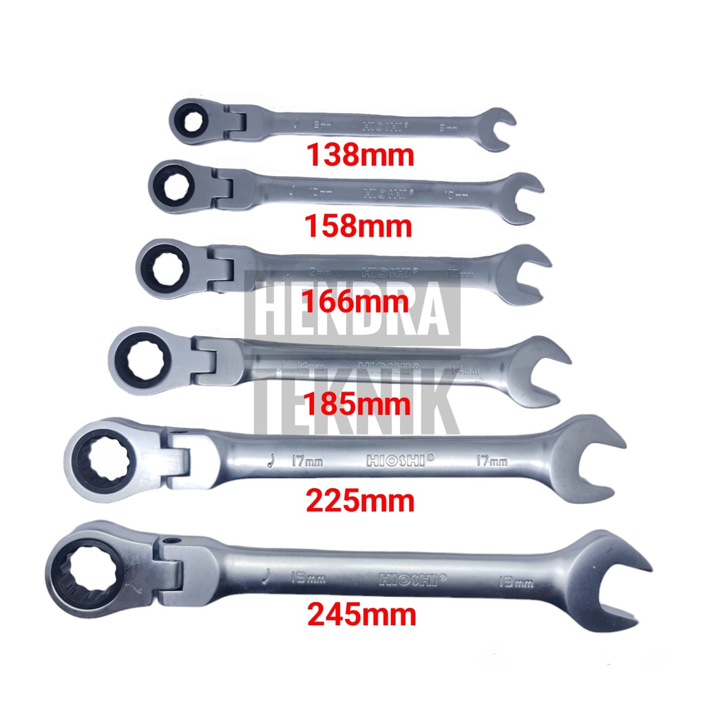 Jual KUNCI RING PAS RACHET 8mm 10mm 12mm 14mm 17mm 19mm KUNCI FLEXIBLE ...