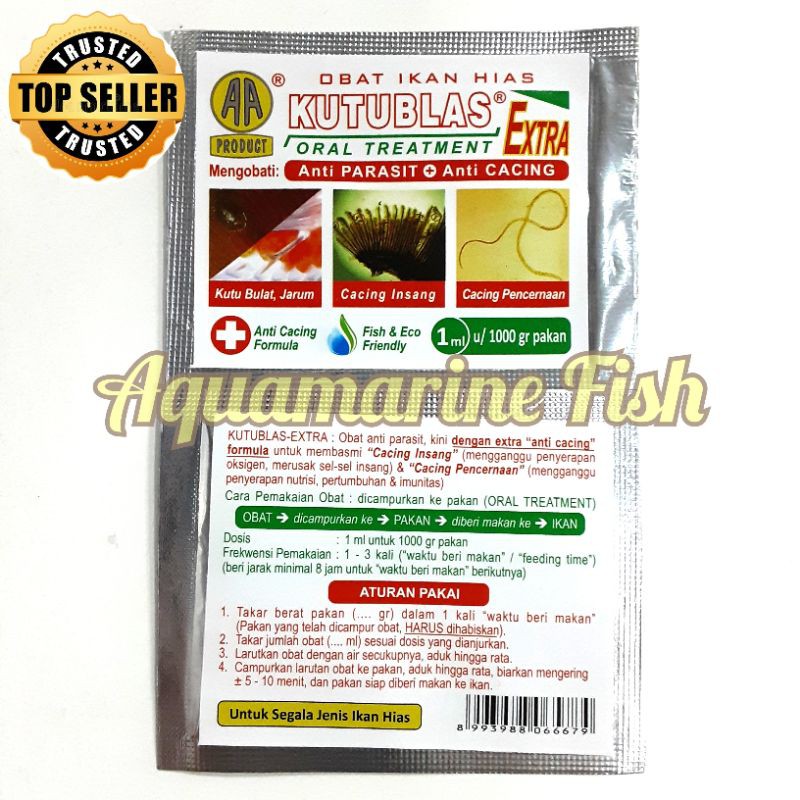 Jual Kutublas Extra Obat Kutu Bulat Kutu Jarum Obat Anti Parasit Cacing ...