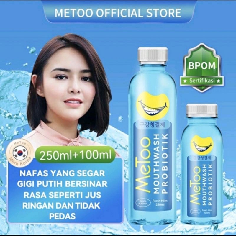 Jual MeToo Obat Kumur Probiotik/ Fresh Mint Mouthwash No Alcohol | Shopee Indonesia