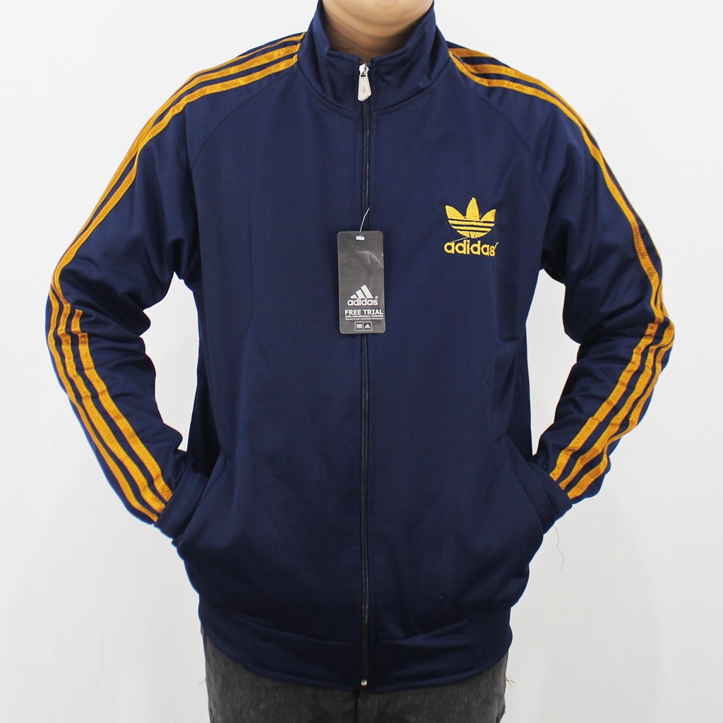 Jual JAKET ADIDAS FIRE BIRD NAVY LIST EMAS SIZE M L XL XXL XXXL - JAKET SPORT PRIA ADIDAS ...
