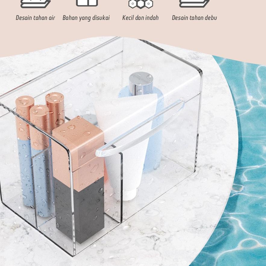 Jual R87F Miniso Rak Kosmetik Box Penyimpanan Serbaguna Organizer Flip ...