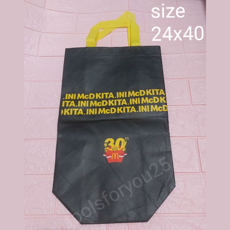 Jual Totebag/Spunbond Richeese,Yoshinoya,Hokben,Mcd,RotiO,Chatime,Tawan ...