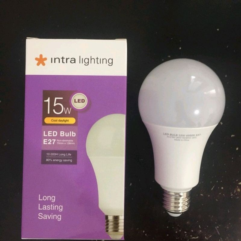 Jual LAMPU BOHLAM LED 15WATT INTRA LIGHTING | Shopee Indonesia