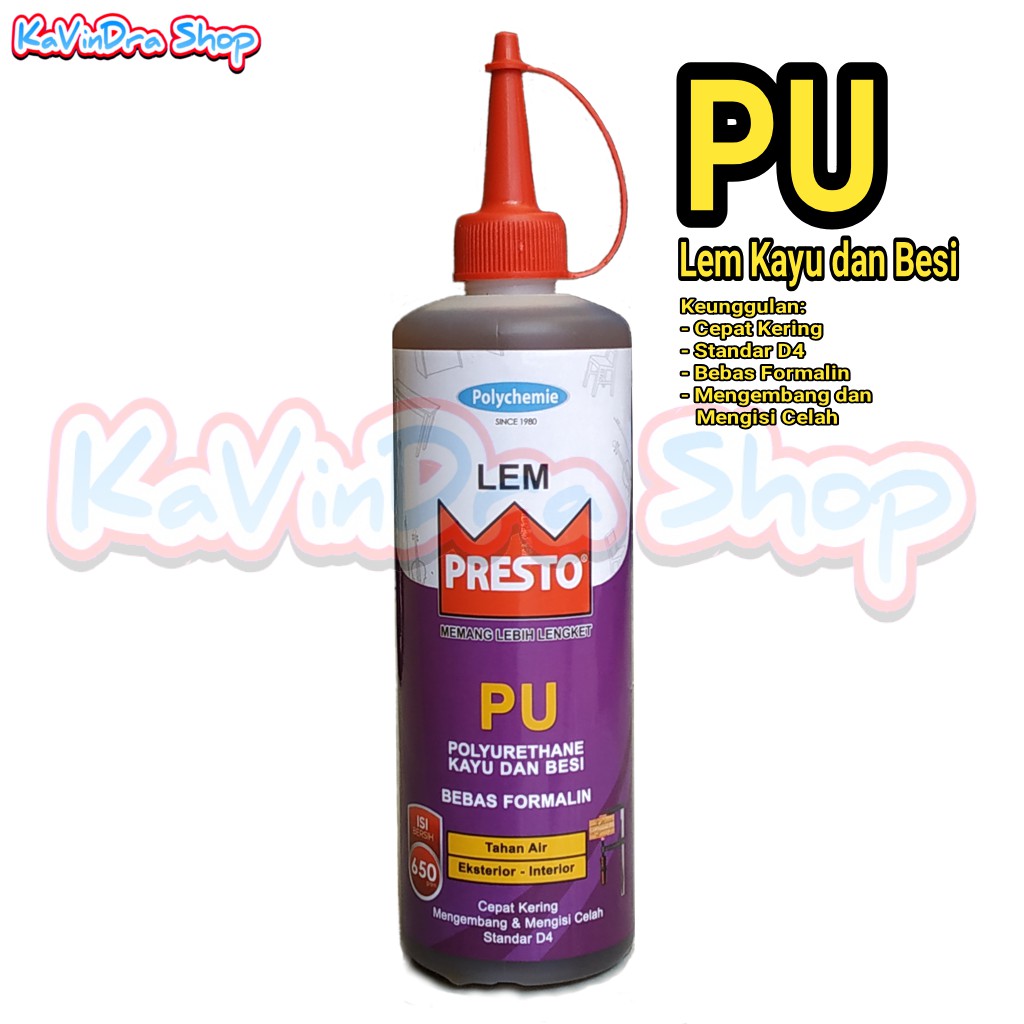 Jual Lem Presto PU Polyurethane untuk Kayu dan Besi 650 Gram | Shopee Indonesia