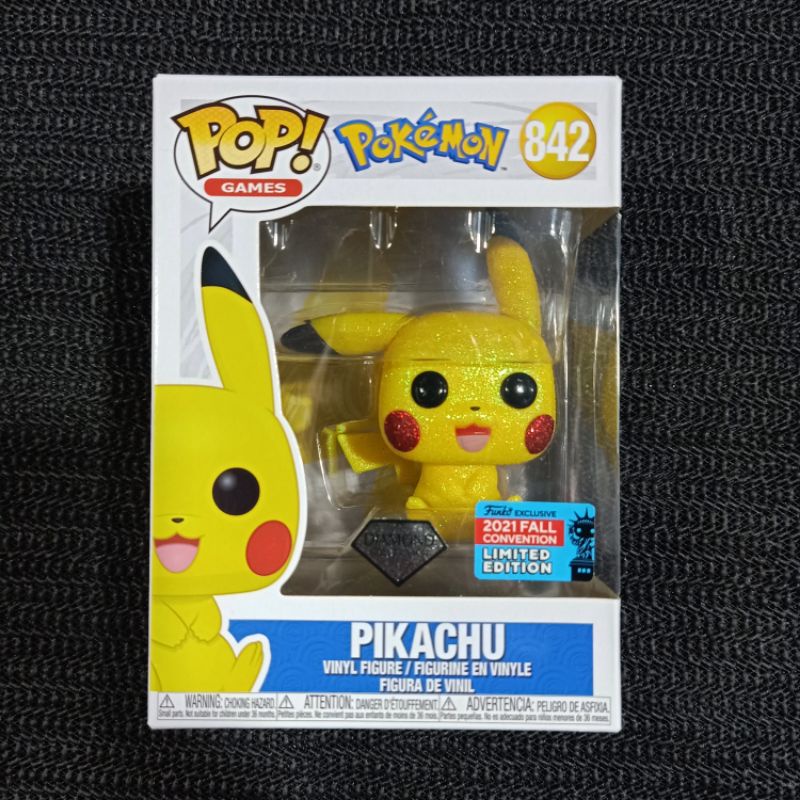 Jual Funko Pop! POKEMON : PIKACHU (DIAMOND) #842 (2021 Fall Convention ...