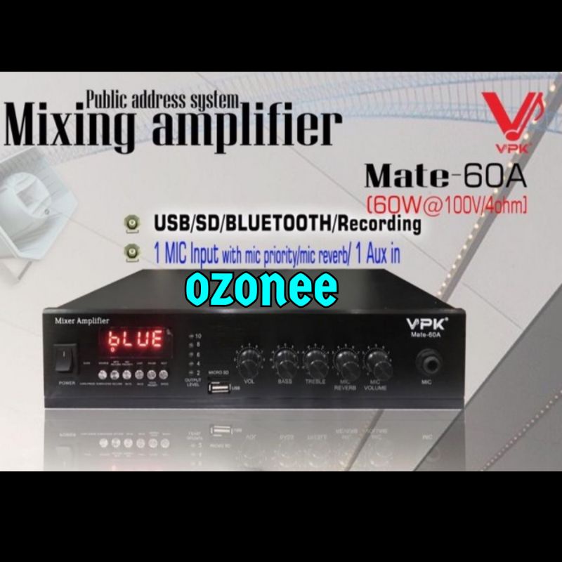 Jual AMPLI VPK MATE 60A 60 WATT ORIGINAL AMPLIFIER MATE 60A | Shopee Indonesia