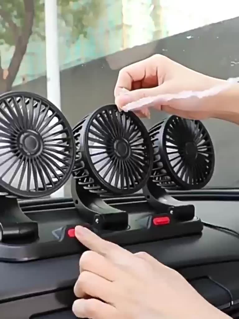 Jual Lebih dingin dari AC ZIZHU Kipas Angin Mobil 12v/24v 3 kepala ...