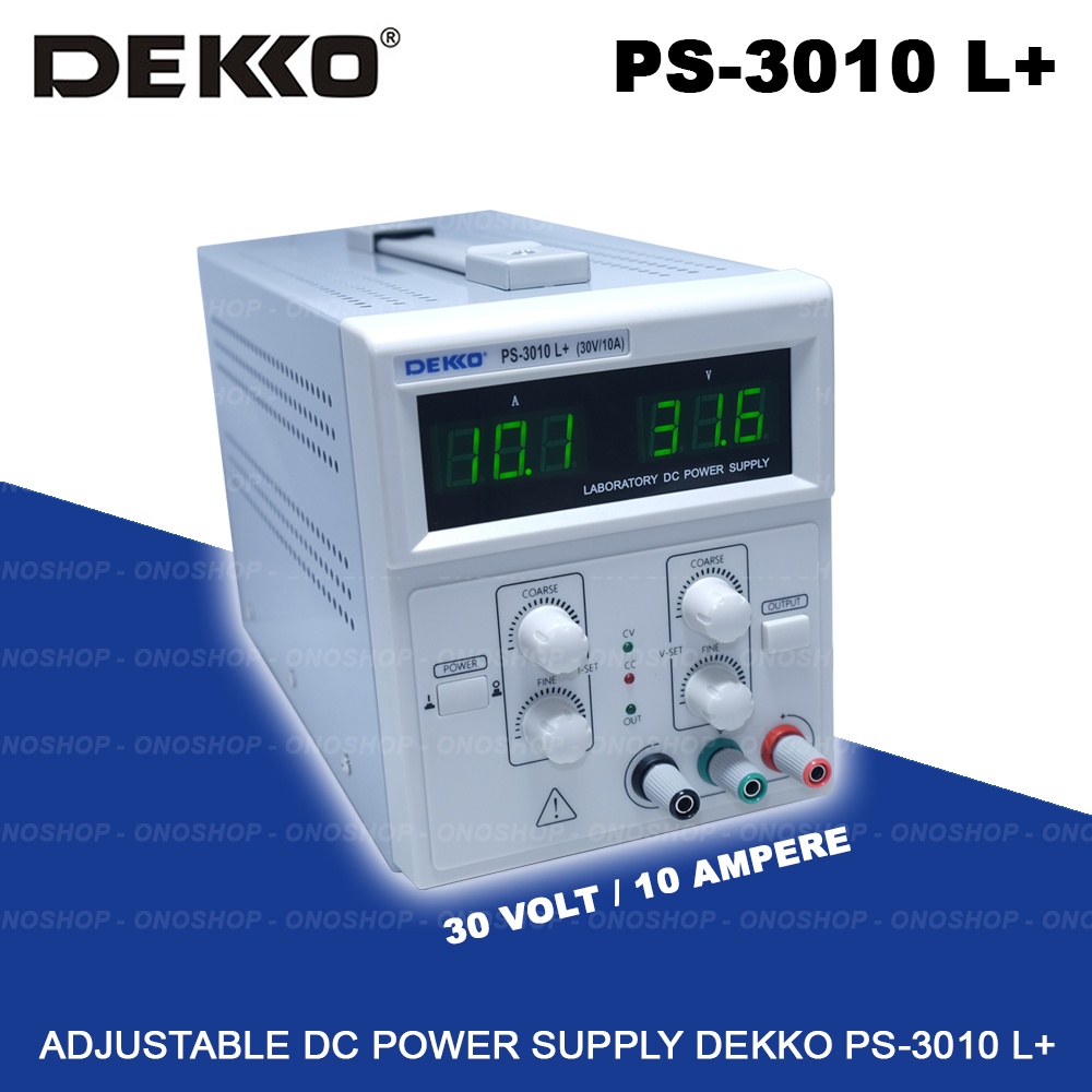 Jual Adjustable DC Power Supply Dekko PS-3010 L+ - 30 Volt 10 Ampere | Shopee Indonesia