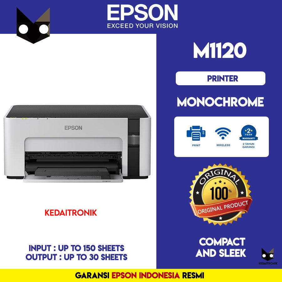 Jual Printer Epson M1120 Monochrome Ink Eco Tank Wifi Direct Mac Os ...
