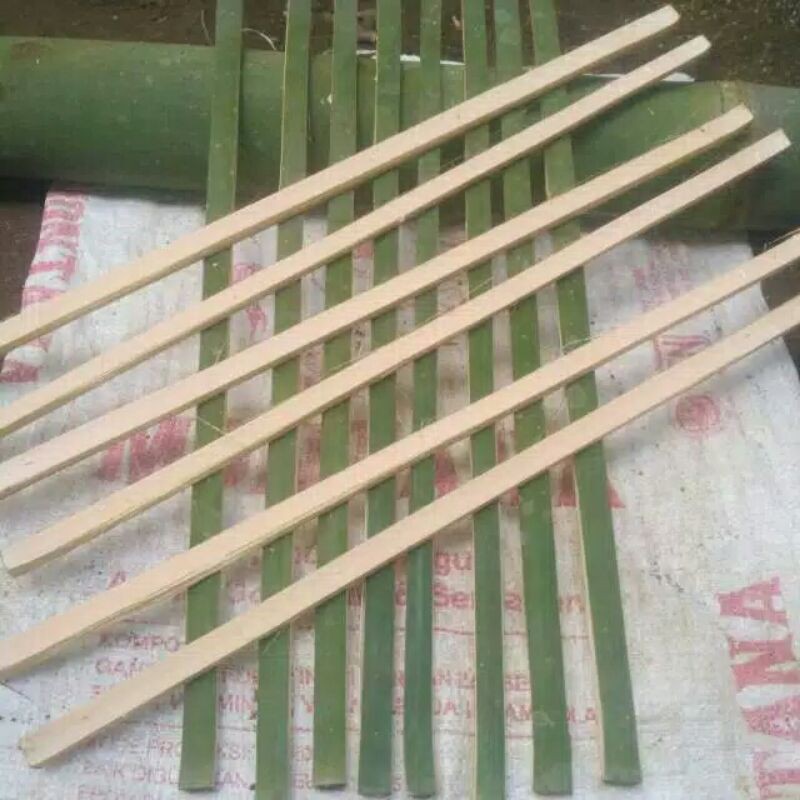 Jual belahan bambu lengka tipis isi 5 batang | Shopee Indonesia