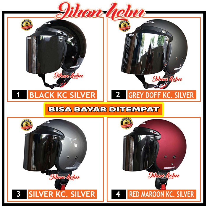 Jual Helm / Helm Classic / Helm Retro JM Classic Kaca Flat Injak ...