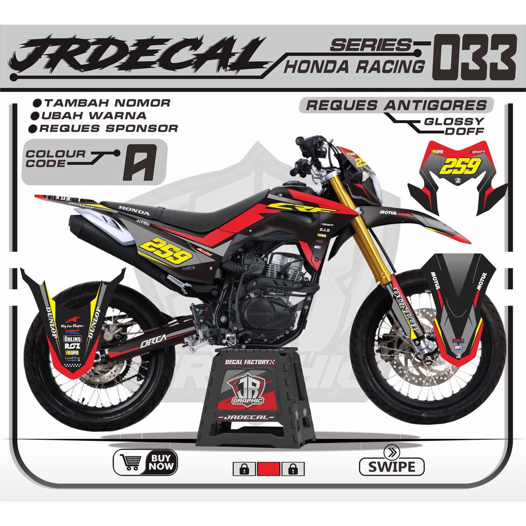 Jual DECAL HONDA CRF 150L FULL BODY KEREN MINIMALIS SIMPLE MURAH ...