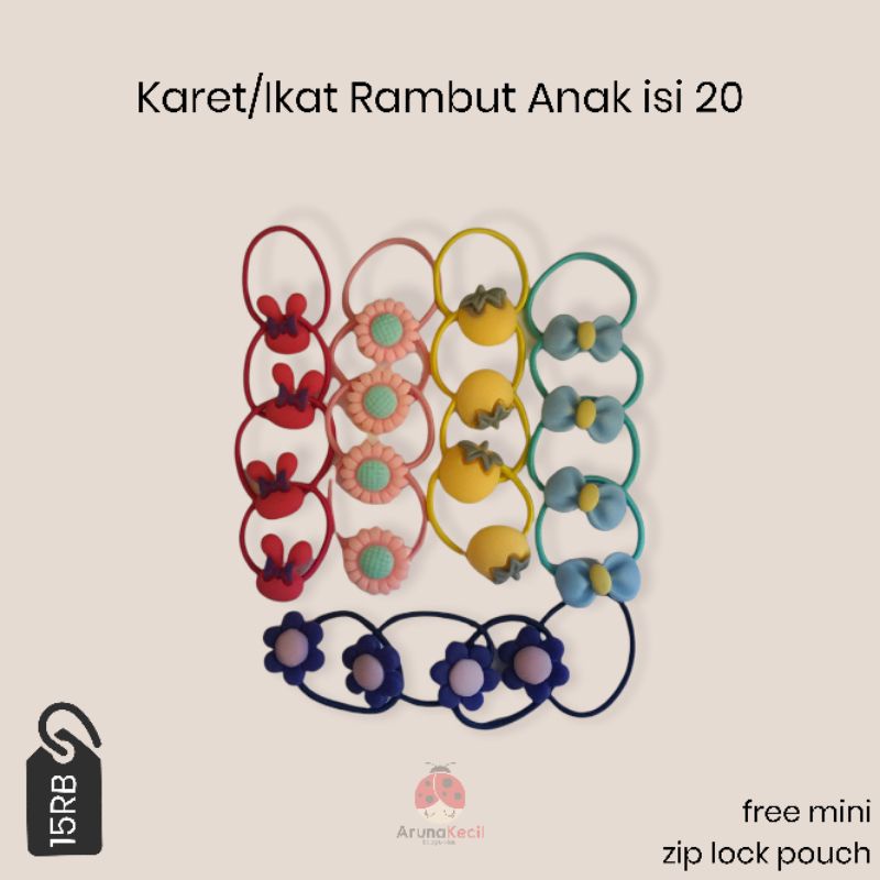 Jual Karet / Ikat Rambut anak isi 20 pcs | Shopee Indonesia