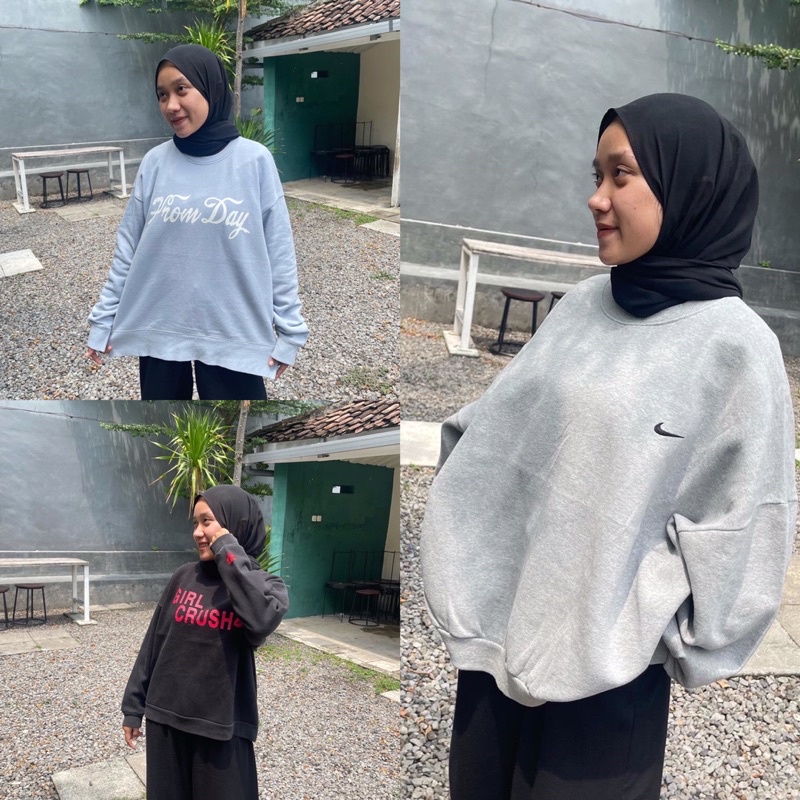 Jual SWEATER CREWNECK GEMOY LENGAN BALON OVERSIZE BRAND UNBRAND BY ...