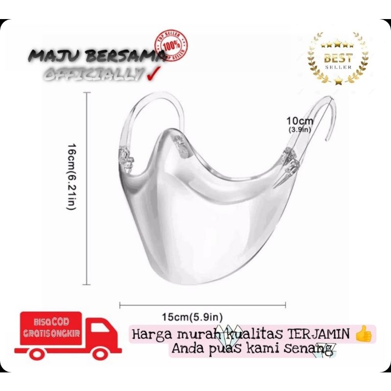 Jual [MB] Masker Transparan Akrilik / Masker Mulut Acrylic MOUTH SHIELD ...