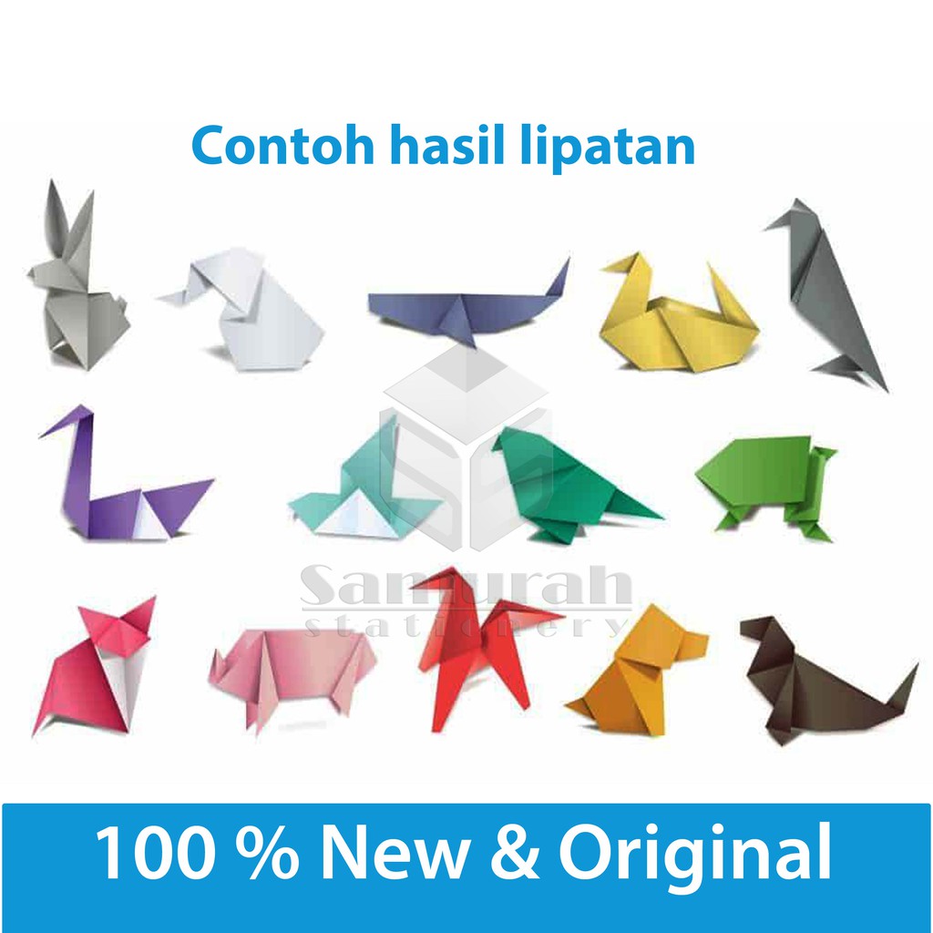 Jual Kertas Origami Besar isi 100 Lembar Sidu / Kertas Lipat TK Besar ...