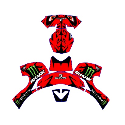 Jual Sticker Decal Helm NJS SHADOW N814 Part 1 | Decal helm | decal ...