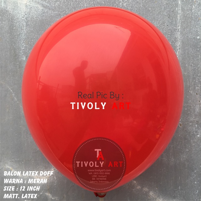 Jual Balon Latex Doff Merah | Balon Doff Merah isi 50 Pcs | Shopee ...