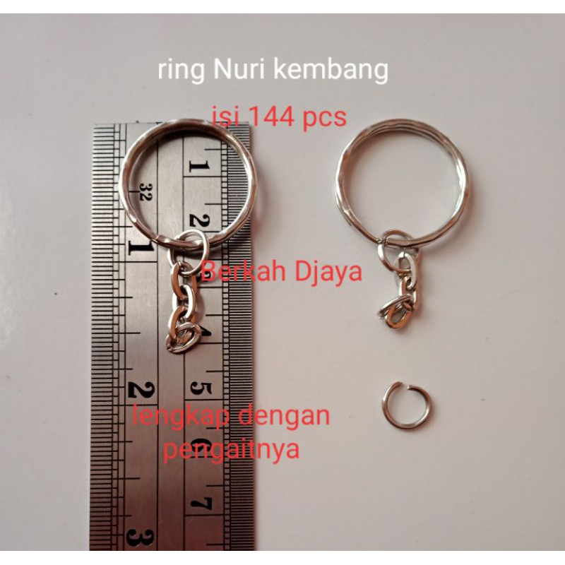 Jual Ring gantungan kunci Nuri kembang/ring Nuri polos 1 gros isi 144 ...