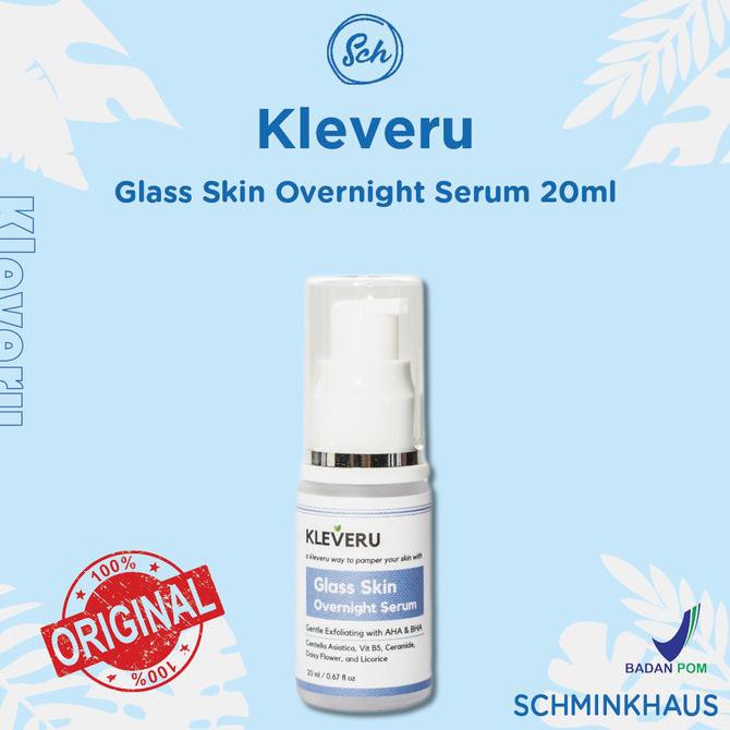 Jual Kleveru Glass Skin Overnight Serum 20ml / SERUM WAJAH | Shopee ...