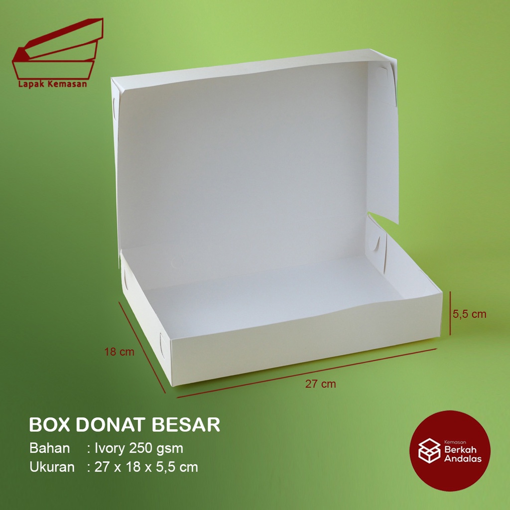Jual BOX DONAT BAHAN IVORY / KOTAK DONAT / KOTAK BOMBOLONI / KOTAK KUE ...