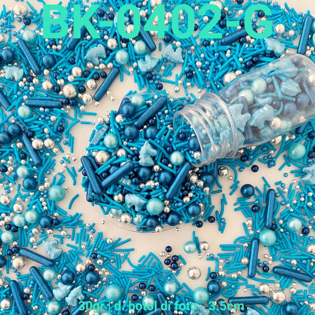 Jual TRIMIT SPRINGKEL SPRINKLES 30GR MUTIARA RAINBOW MERAH HIJAU / GR ...