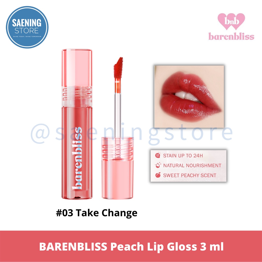 Jual BNB BARENBLISS Peach Makes Perfect Lip Tint Korea Lip Gloss「24H ...