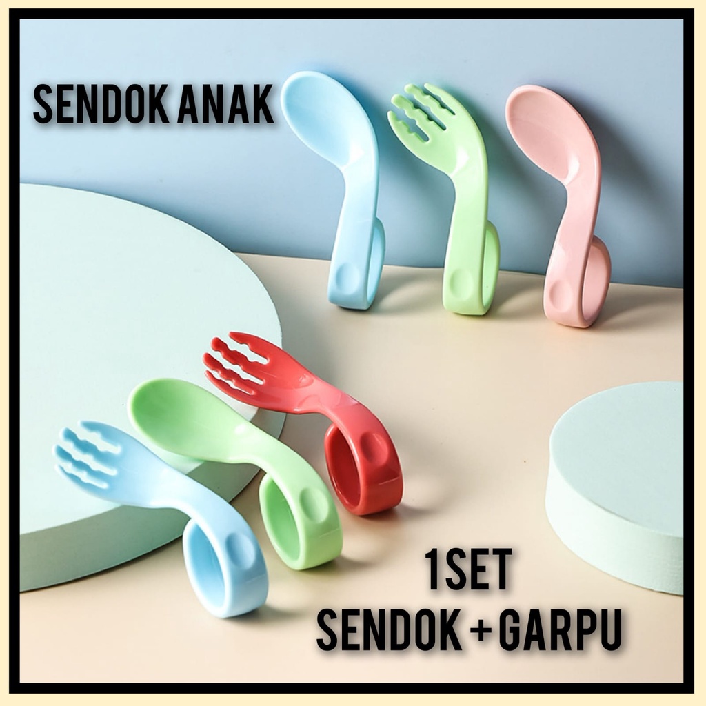 Jual SENDOK GARPU SET 2IN1 (1SENDOK + 1GARPU) BAYI SENDOK GARPU ...