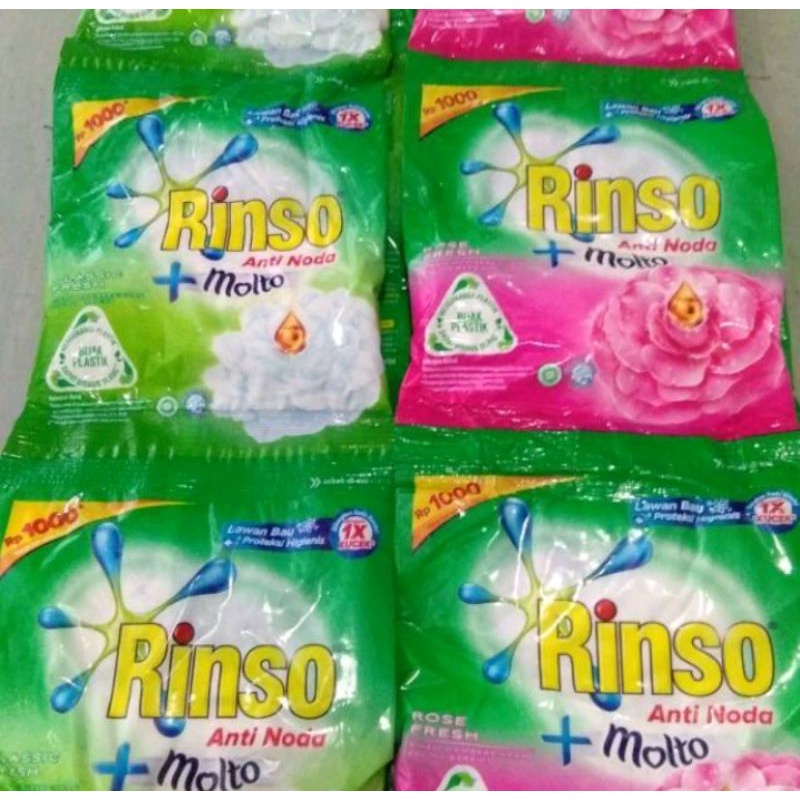 Jual Sabun Cuci Rinso 1 renceng 6 sachet | Shopee Indonesia