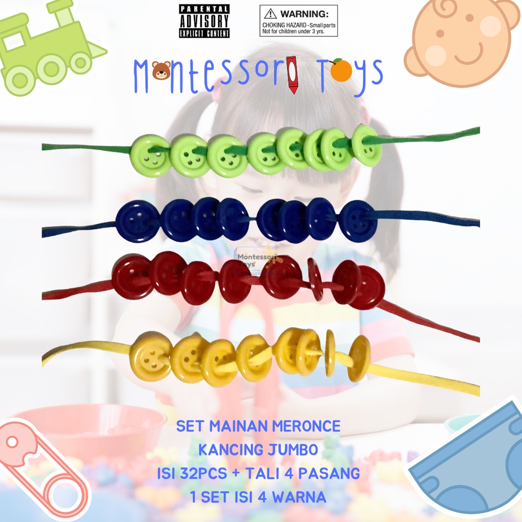 Jual MAINAN MERONCE KANCING SI 32 PCS UKURAN 3,5CM DAN 4 PASANG TALI ...