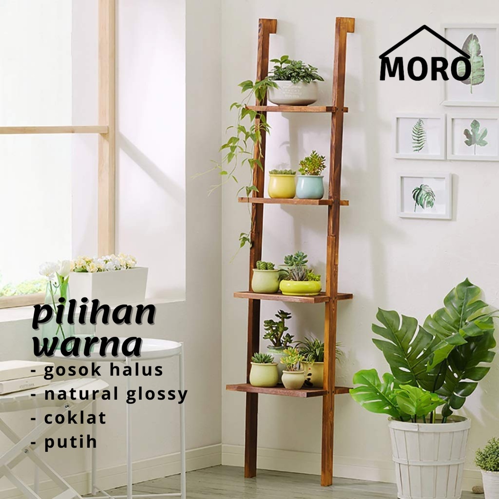 Jual RAK KAYU MULTIFUNGSI / RAK TANGGA KAYU / RAK LADDER Wooden ...