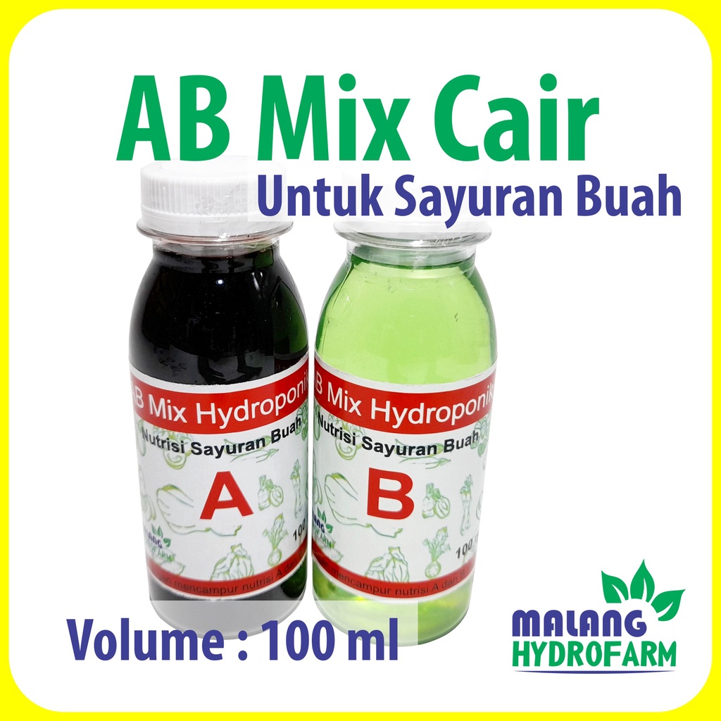 Jual Pupuk AB Mix Buah Cair 100 ml untuk 20 liter air pekatan ...