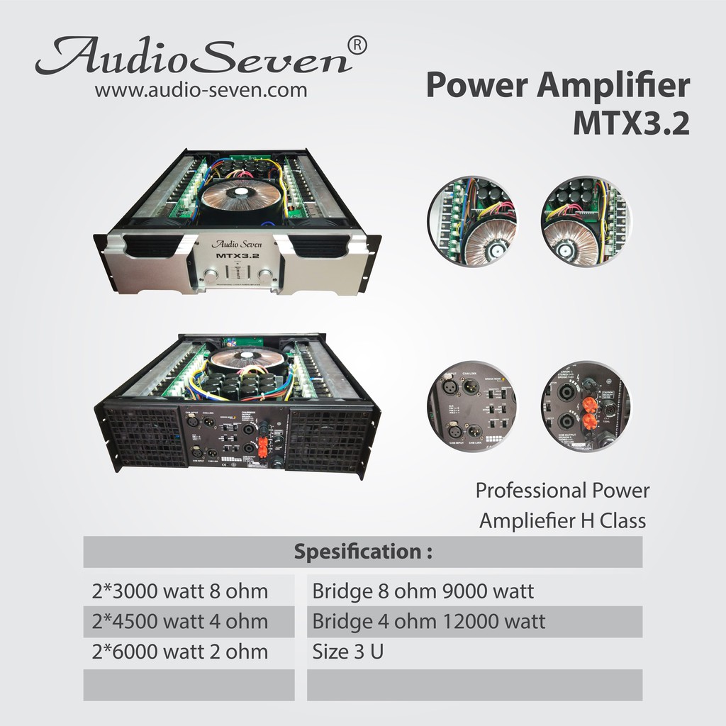 Jual Power Ampliefier Audio Seven Original MTX3.2 ( bukan Peavy ...