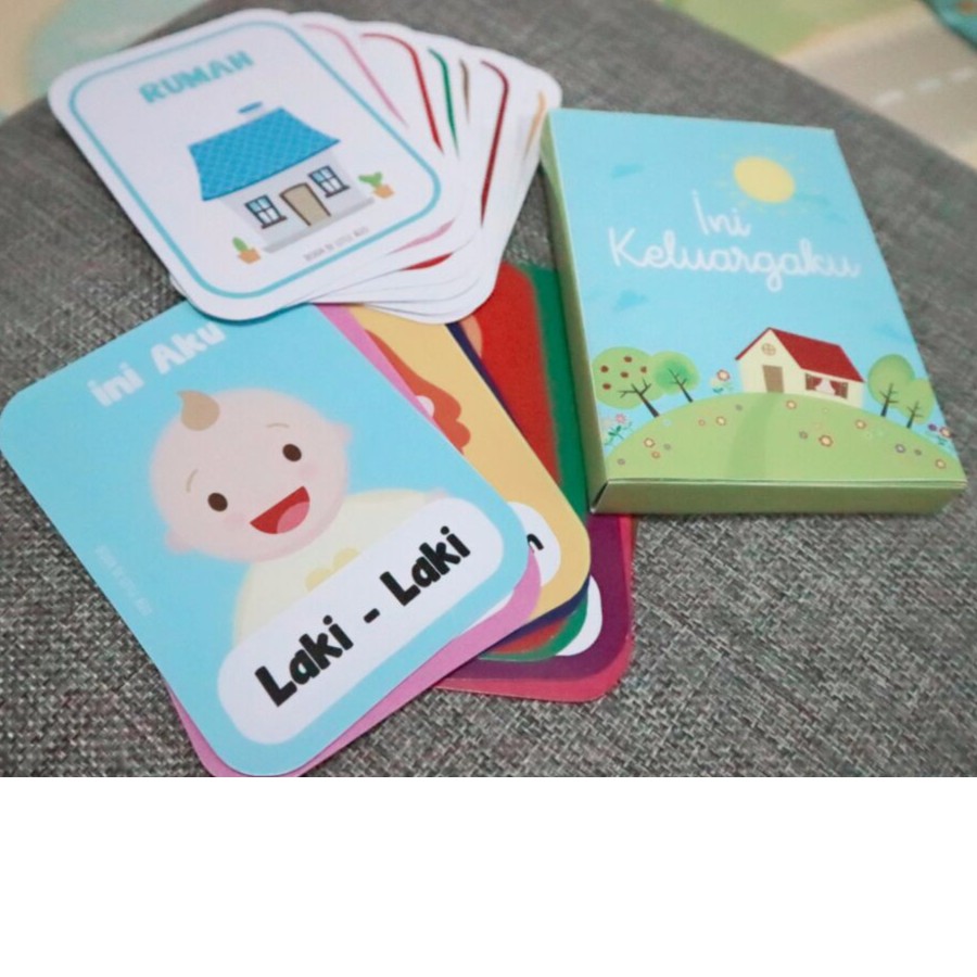 Jual FALSH CARD "INI KELUARGAKU" KARTU BELAJAR ANAK | Shopee Indonesia
