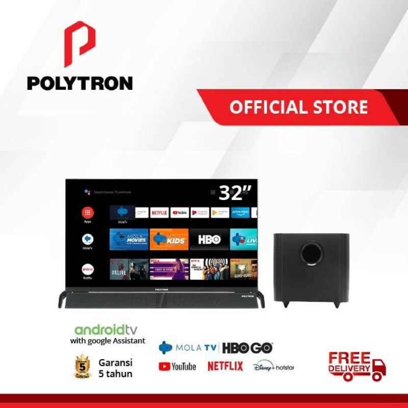 Jual POLYTRON TV LED 32Inch SMART ANDROID TV PLD 32BAG5959 CINEMAX ...