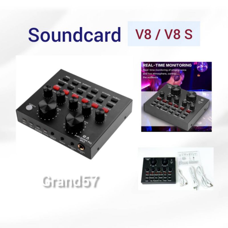 Jual Soundcard V8 V8S Bluetooth Audio USB External Live Mixer Sound ...