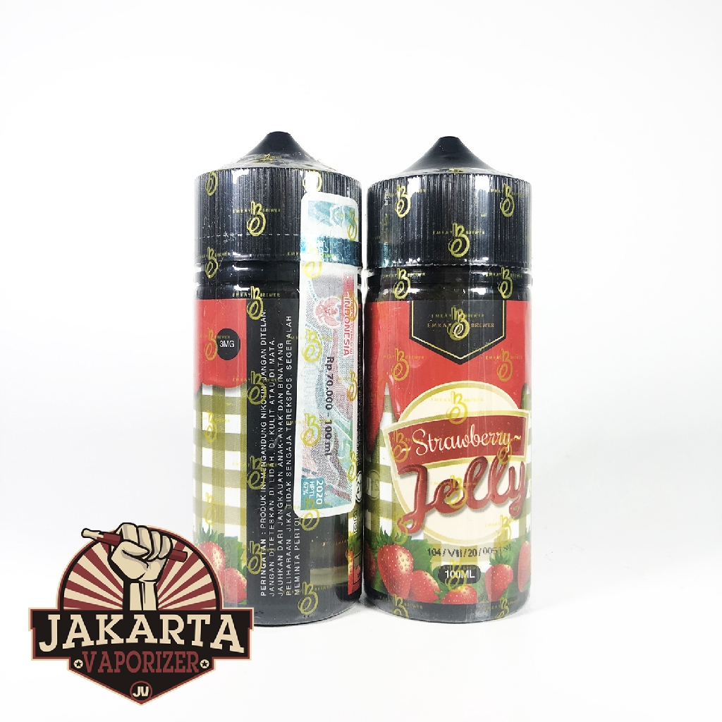 Jual JELLY STRAWBERRY 100ML 3MG 6MG BY EMKAY BREWER PREMIUM E LIQUID ...