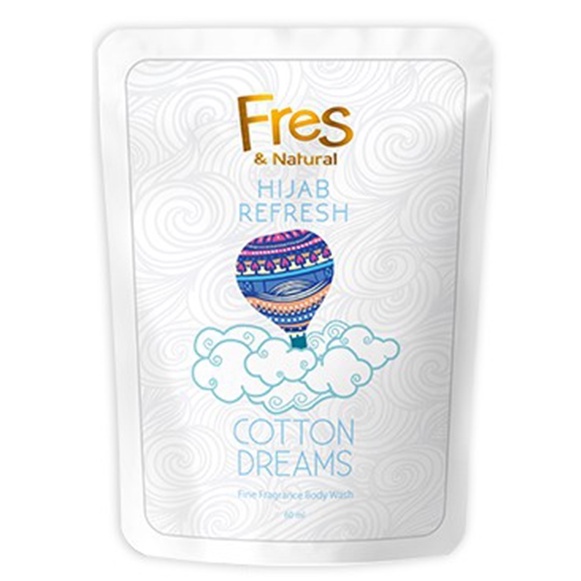 Jual FRES & NATURAL LIQUID POUCH 60ml BODY WASH CAIR REFILL HIJAB ...