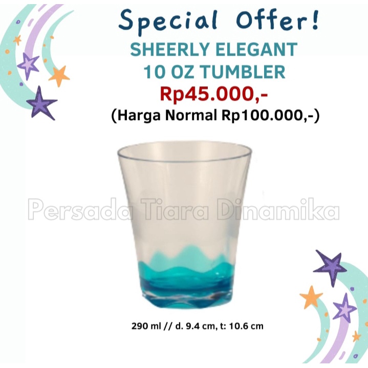 Jual TUPPERWARE SHEERLY ELEGANT 10 OZ TUMBLER - GELAS TUPPERWARE | Shopee Indonesia