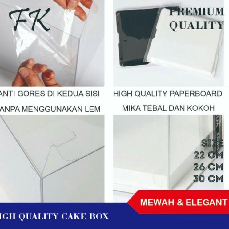 Jual Mika Kue Transparan Kotak Kue Transparan Cake Box Transparent Dus ...
