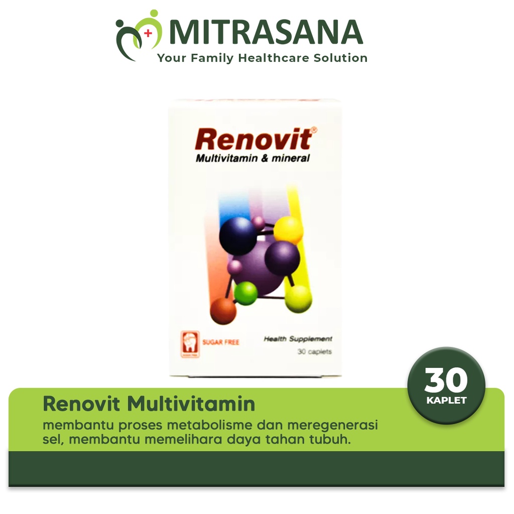 Jual Renovit 30 Tablet - Multivitamin Lengkap - Kebugaran - Imunitas ...