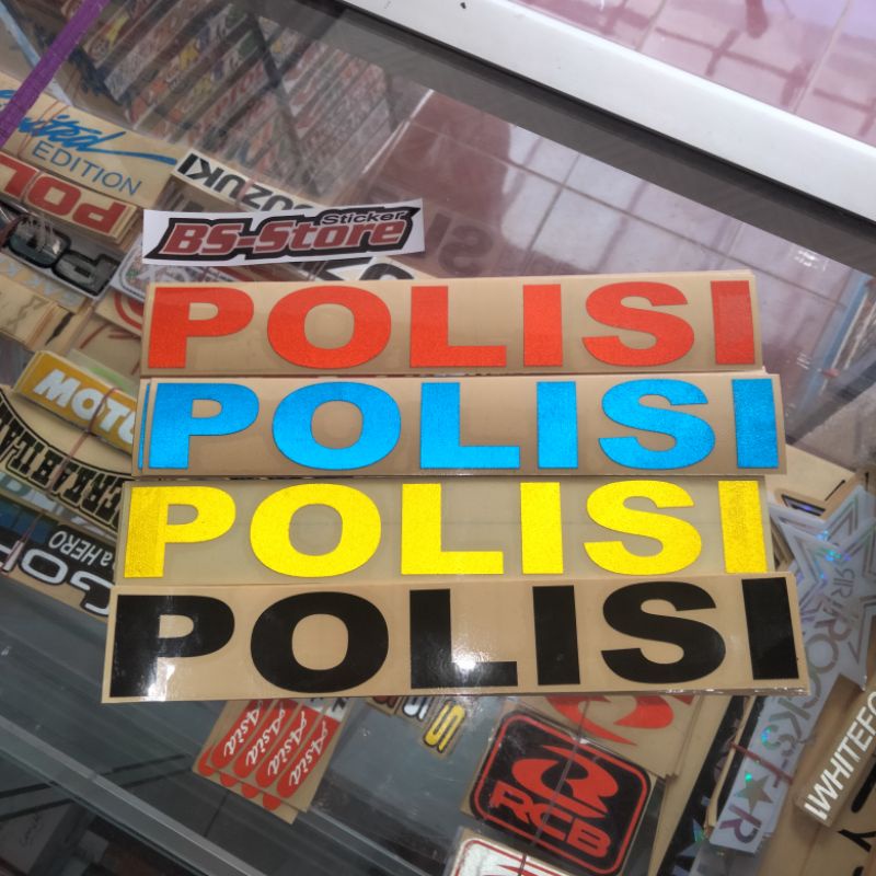 Jual Sticker Stiker Body Motor Mobil CUTTING POLISI | Shopee Indonesia