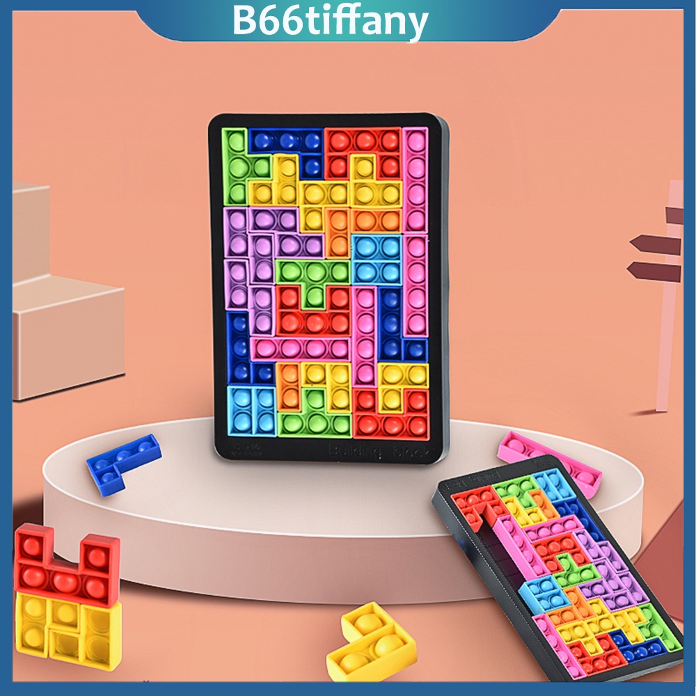 Jual NEW Pop it dadu Mainan Game Building Block Pop It tetris 26 pcs ...
