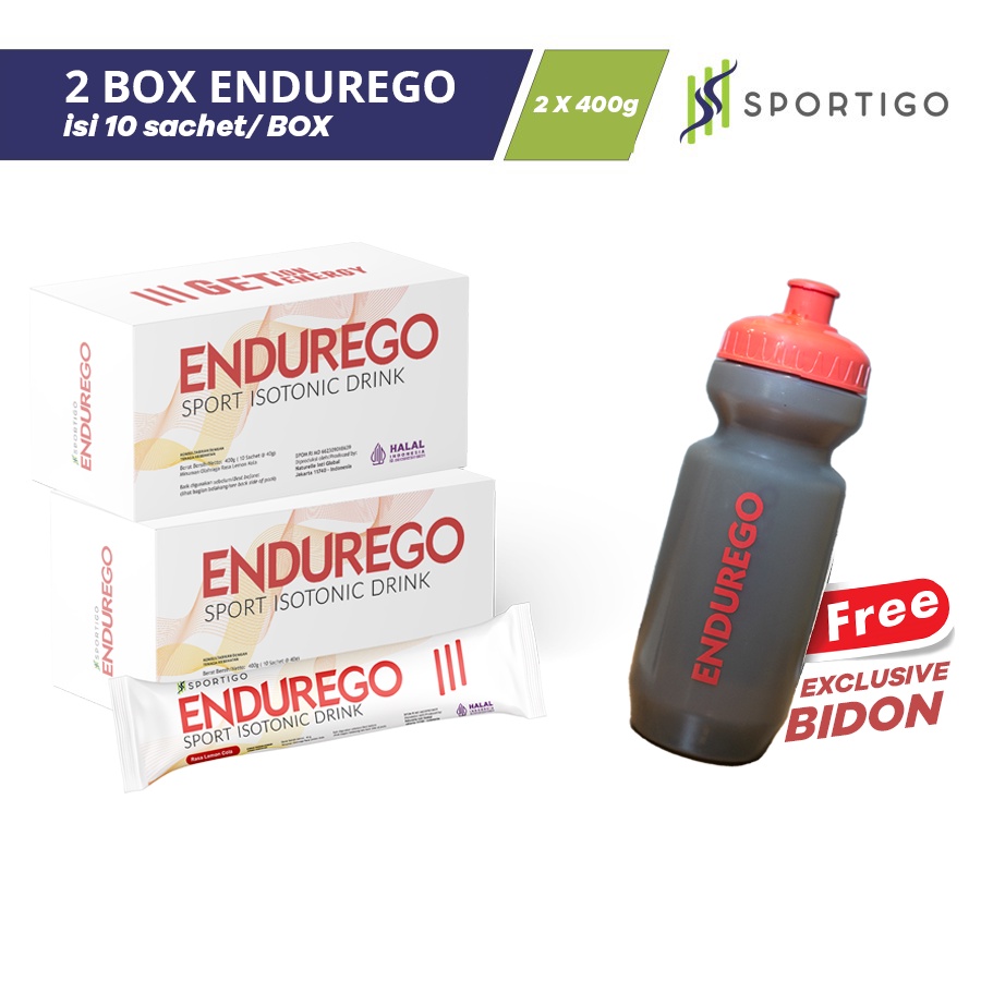 Jual ENDUREGO Sport Isotonic Drink Box - 40g x 10sch - 2 pcs | Shopee ...