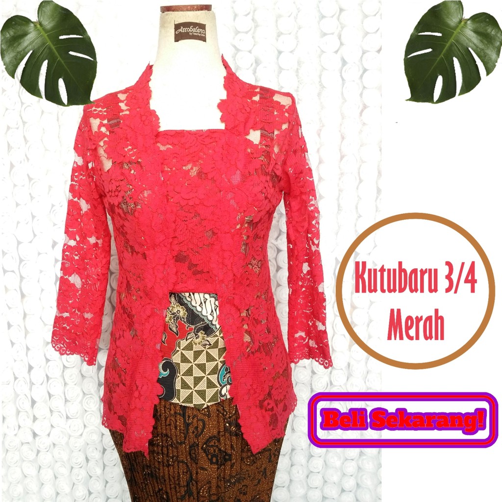 Jual Arcobaleno Cantikkk Kebaya Kutubaru Plus Kemben RR1871 Warna Merah ...