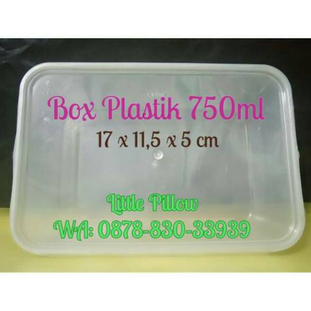 Jual Isi 25pcs Kotak 750 Kotak Makan Plastik 750ml Box Plastik