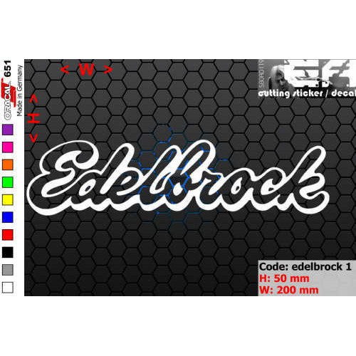 Jual ea cutting sticker / decal Code: edelbrock 1 ( sponsor logo ...